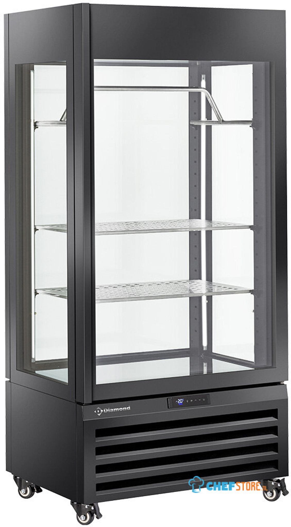 Diamond FULL Glazen Vitrine" 600 Liter 2 Planken & Vleesstang ...