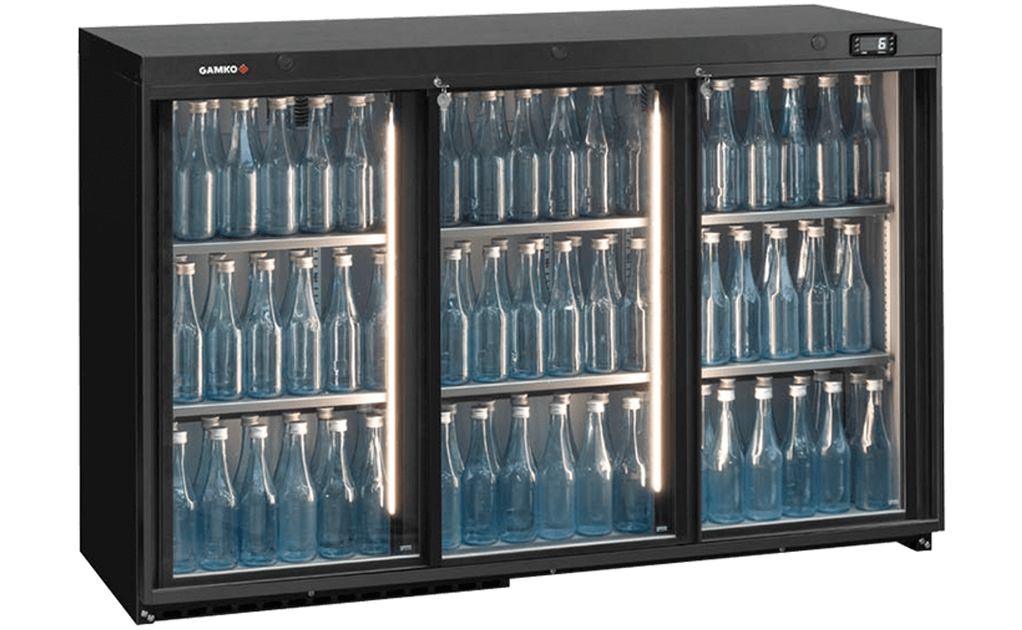 3-Deurs Barkoeling Glazen Schuifdeuren | Dimbaar Led | Gamko MG3/315SD